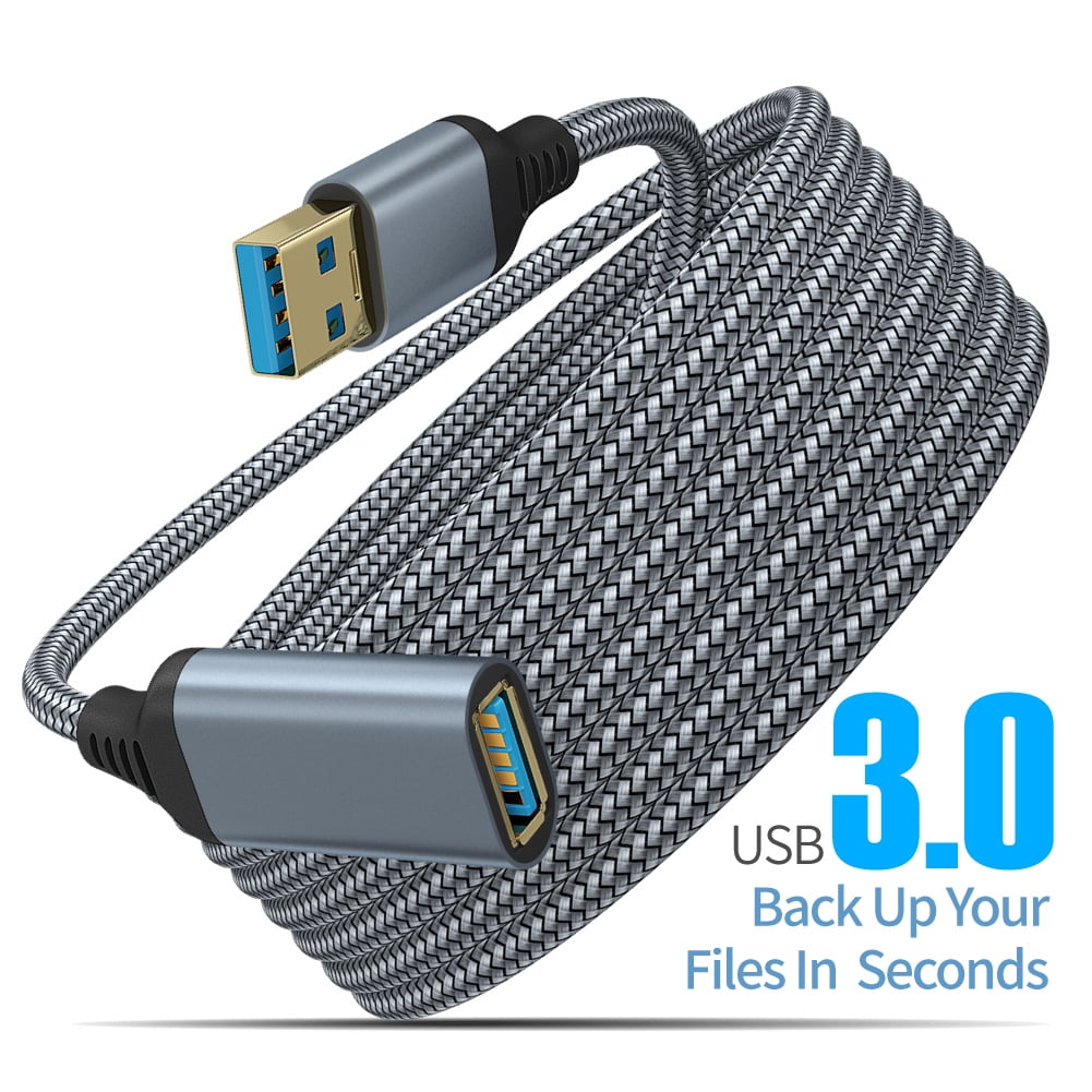 Nylon Braided USB 3.0 Male-To-Female High-Speed Transmission Data Cable ...