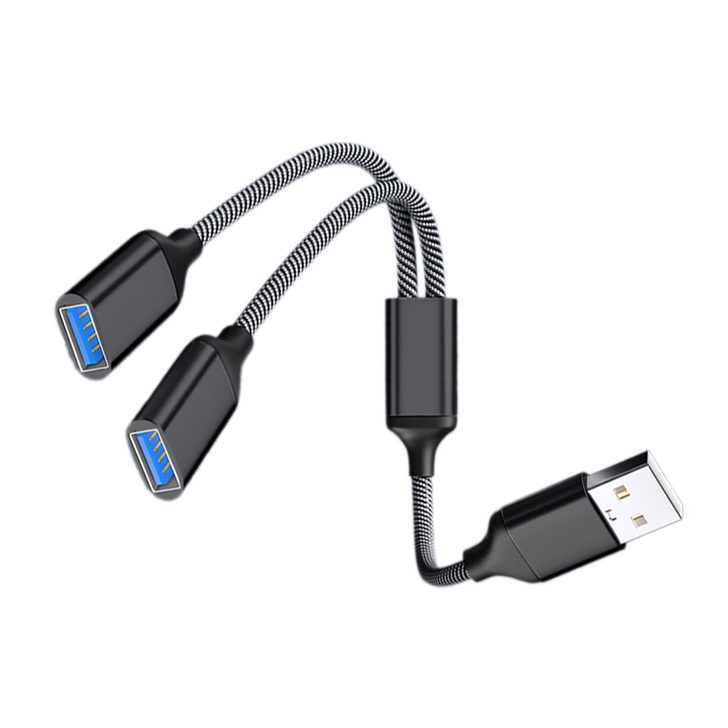 Nylon Braided USB Power Splitter Cable USB Adapter for Charging/Data ...