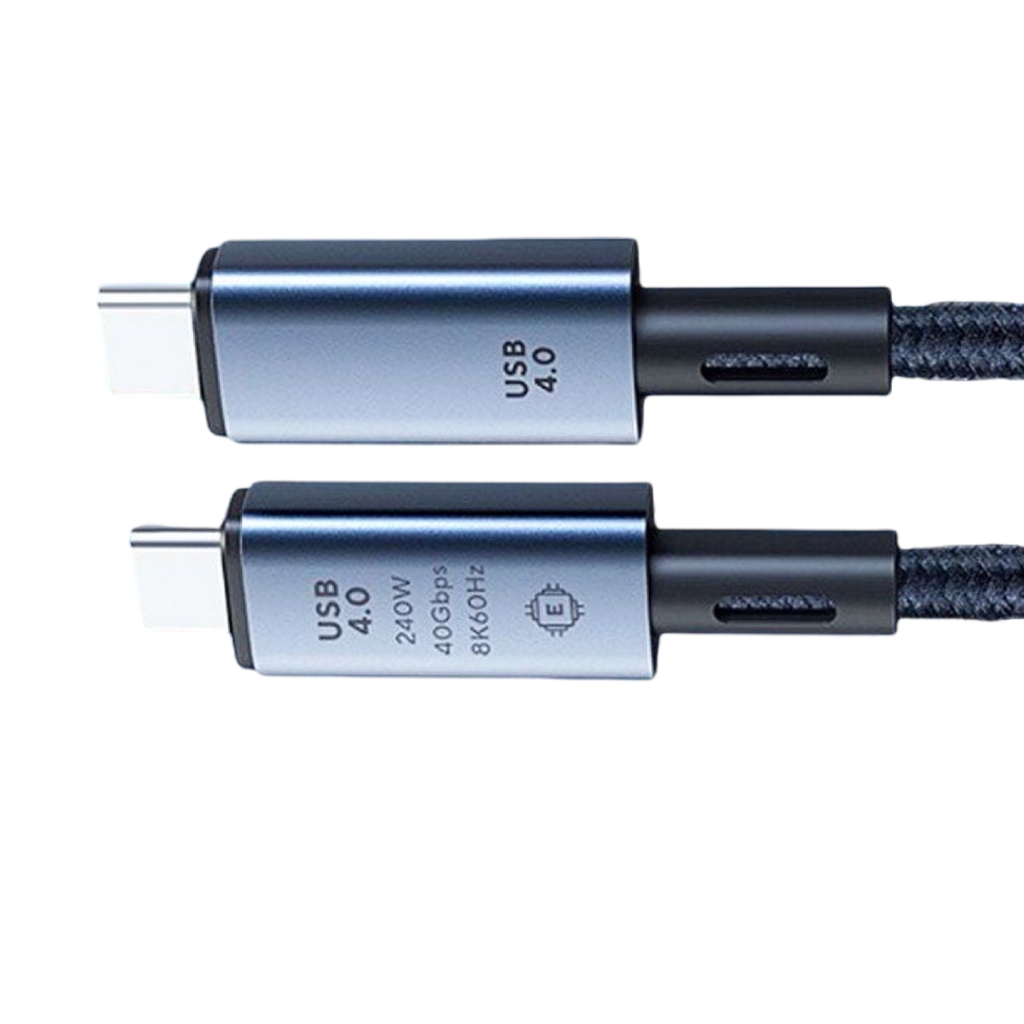 Nylon Braided USB4 Type C Cable Flexible for 8K Video Transfer and 240W ...