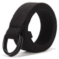 TRISJEM Buckle Belt for Men Women, Nylon, Black - Walmart.com