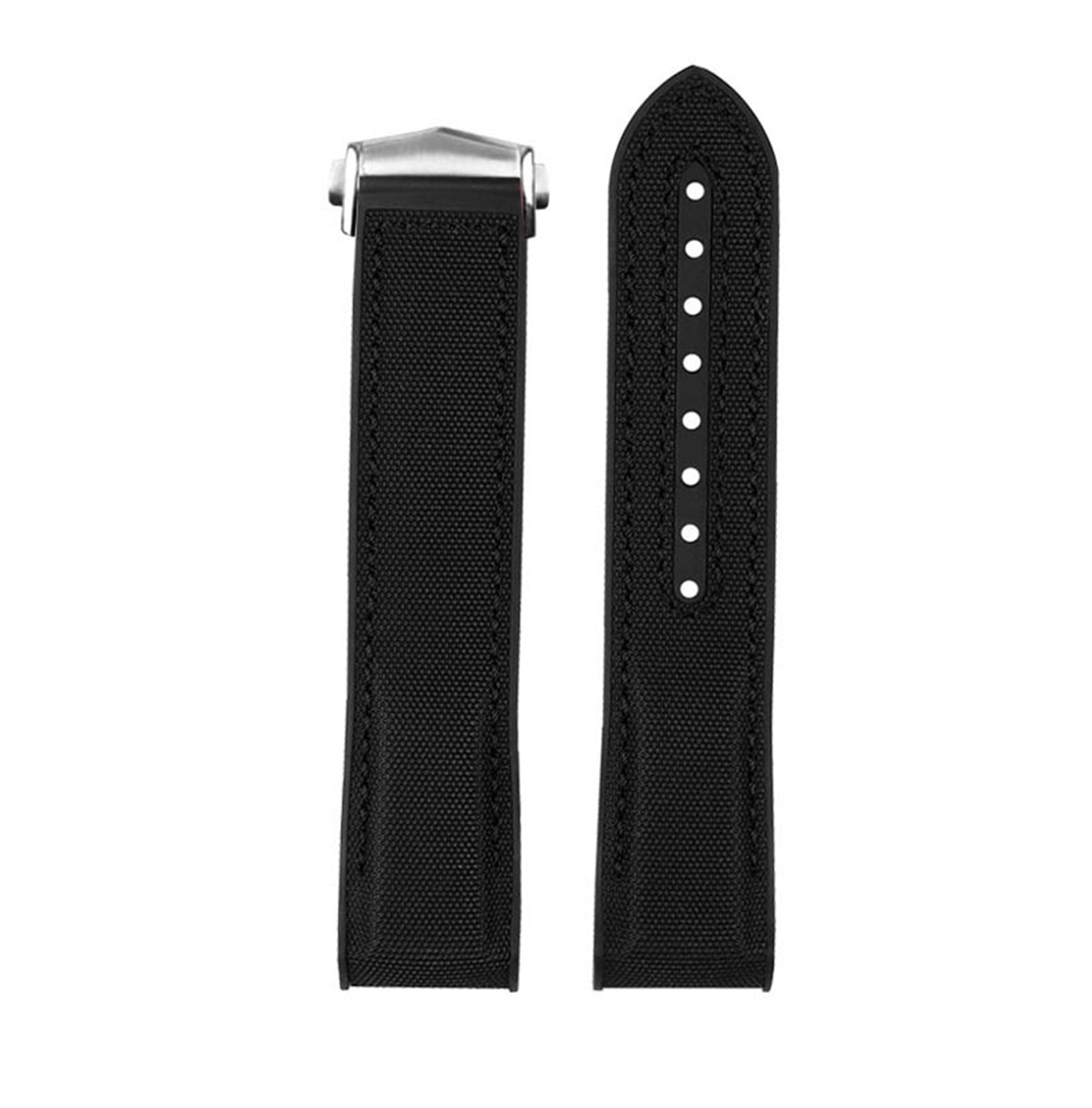 Nylon Canvas+Rubber Watch Strap Fit For Omega Watch Band 20mm 22mm ...