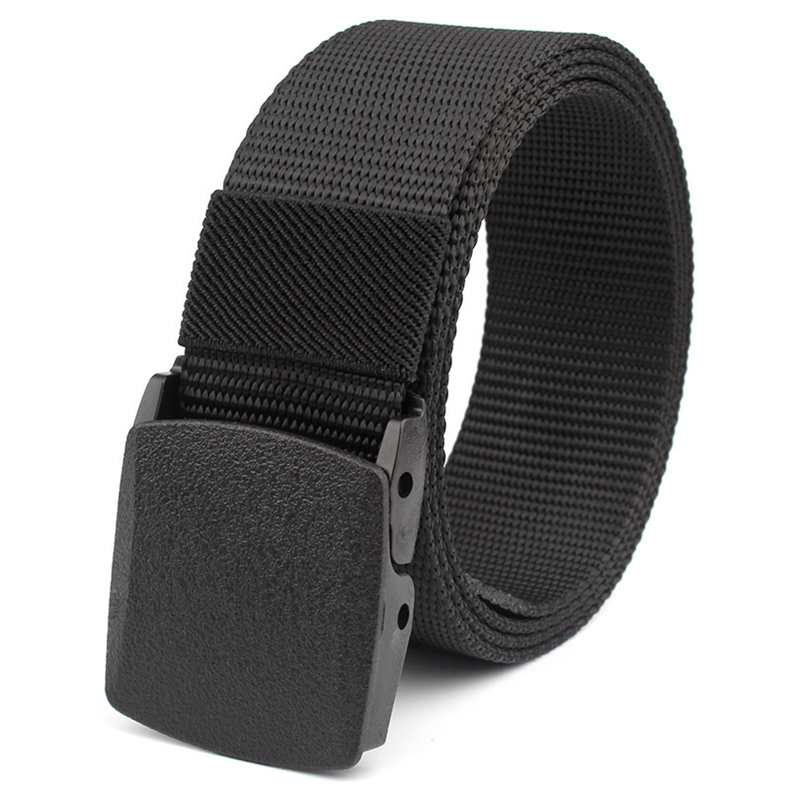 Nylon Canvas Web Belt with Plastic Buckle No Holes Fully Adjustable ...