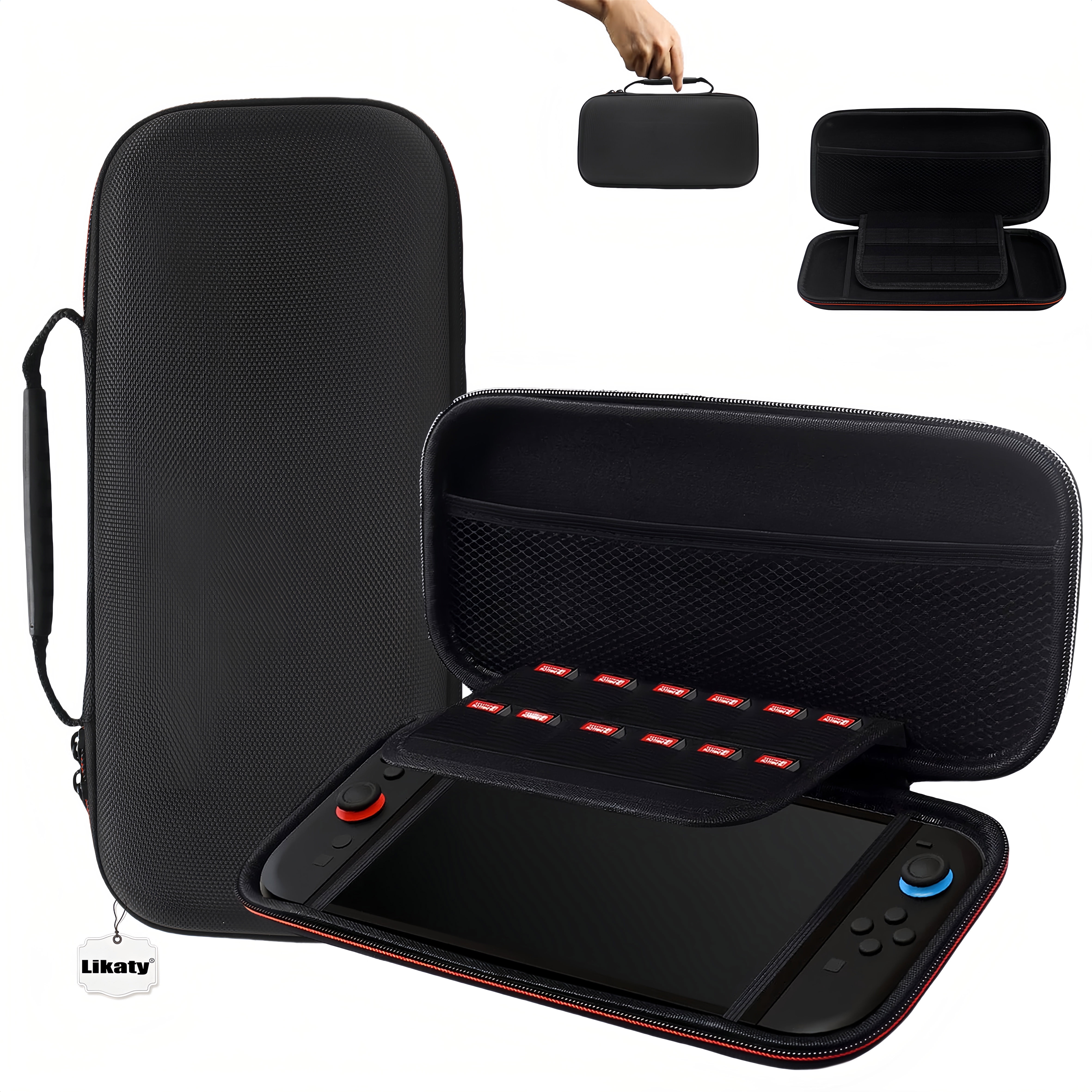 Likaty Nylon Carry Case for Nintendo Switch 2, Black, Hard Shell, 12 ...