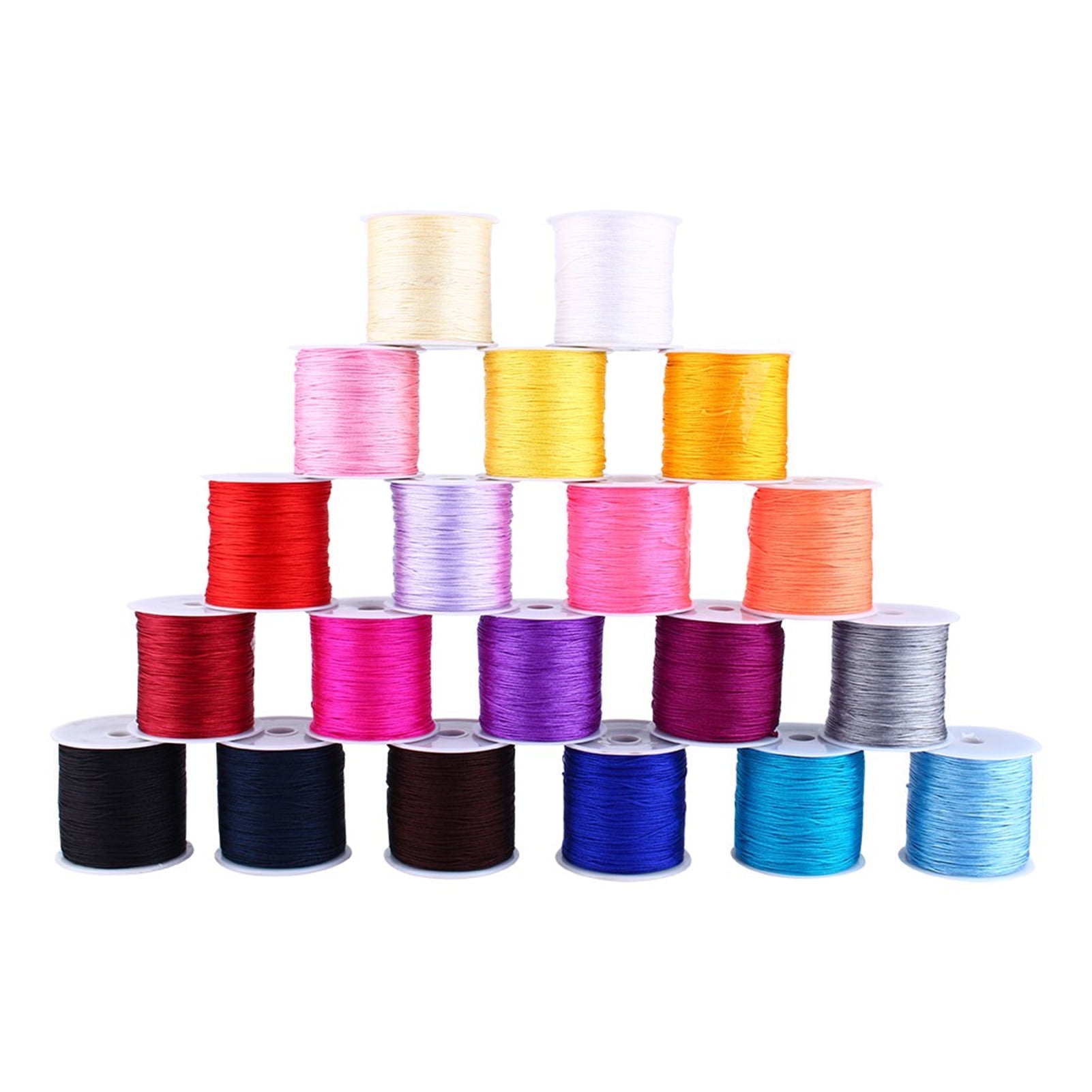 Nylon Chinese Knot Cord Rattail Macrame Shamballa Thread String Beading ...