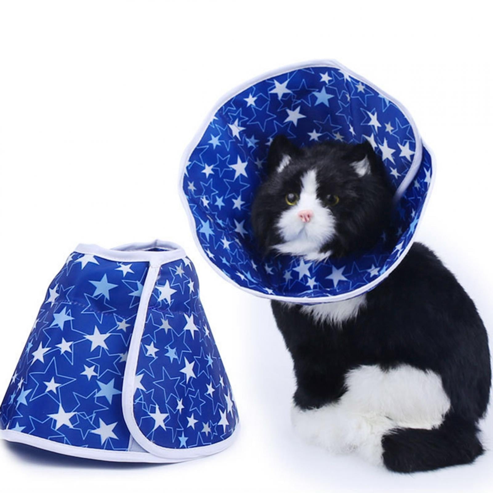 Nylon Cloth Star Pattern Pet Cat Anti Bite Waterproof Protective Collar ...