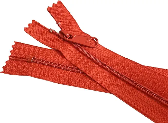 Nylon Coil YKK Atom Red #4.5 Handbag Zippers with Extra Long Pull ...