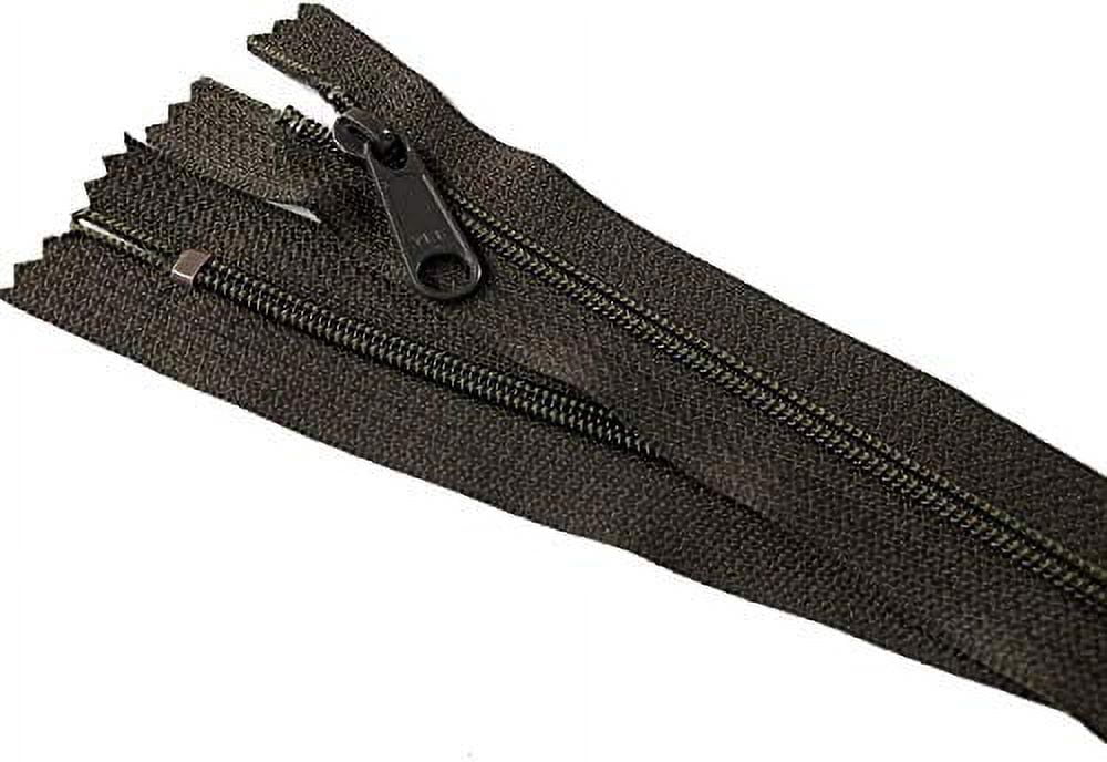 Nylon Coil YKK Deep Brown #4.5 Handbag Zippers with Long Pull Slider ...