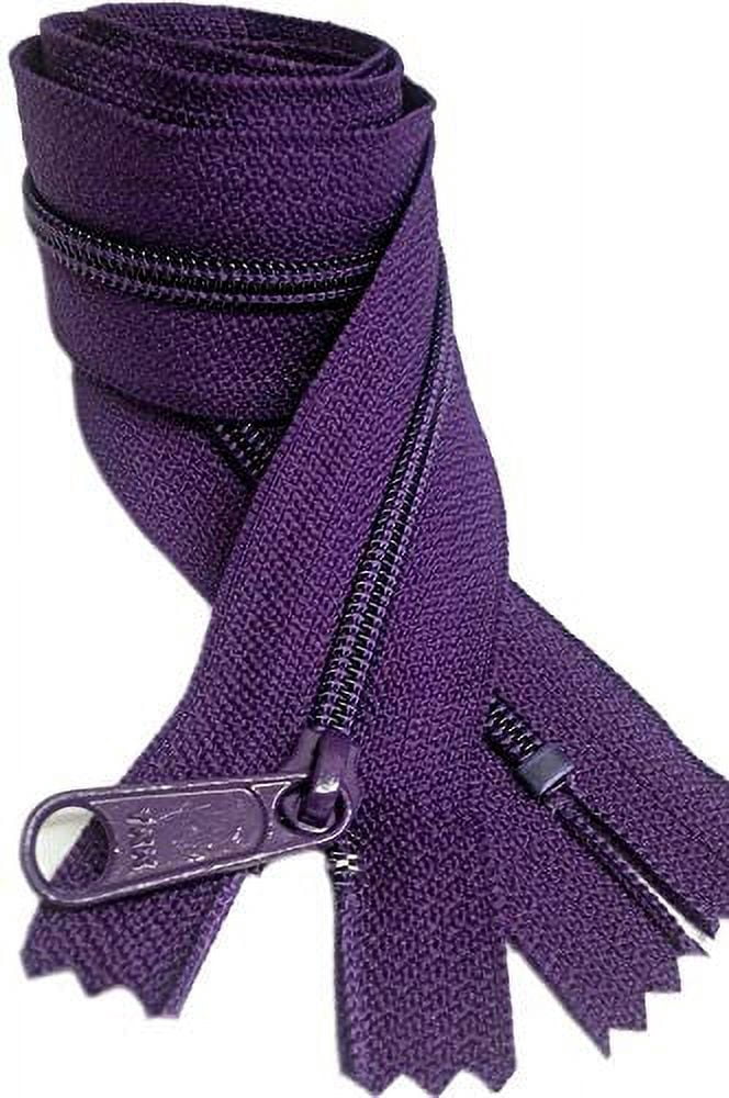Nylon Coil YKK Deep Purple #4.5 Handbag Zippers with Long Pull Slider ...