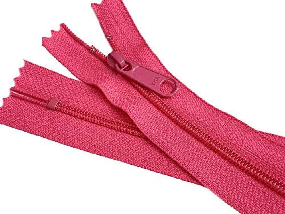 Nylon Coil YKK Hot Pink #4.5 Handbag Zippers with Long Pull Slider ...