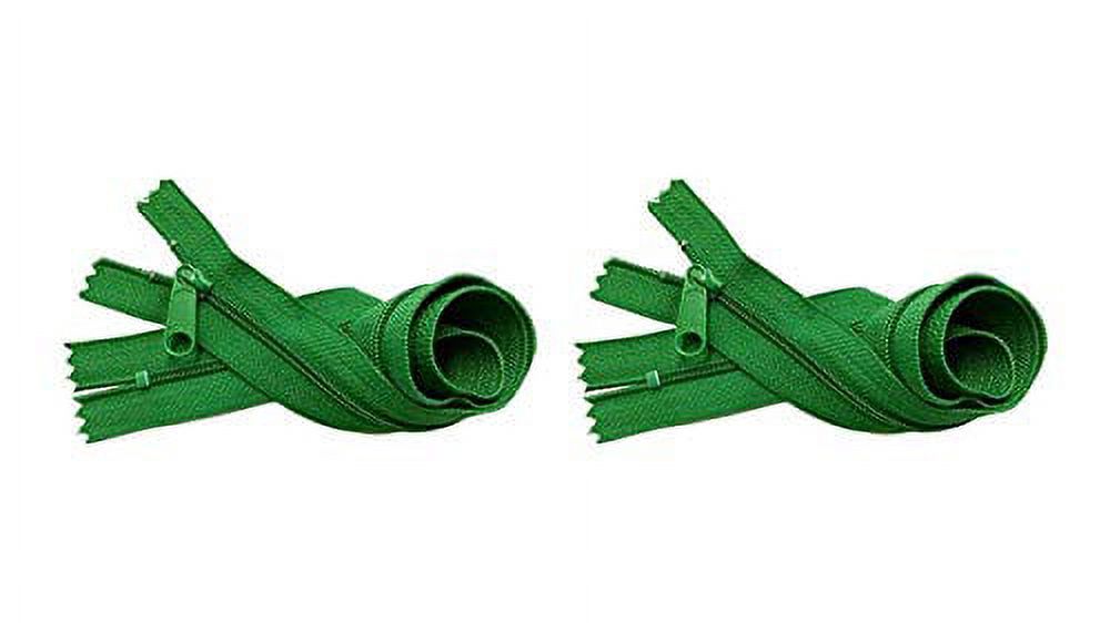 Nylon Coil YKK Jewel Green #4.5 Handbag Zippers with Long Pull Slider ...