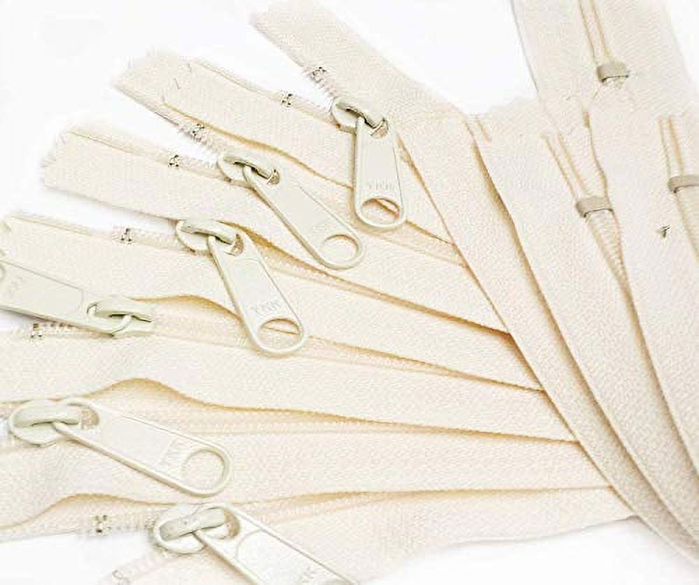 Nylon Coil YKK Off-White #4.5 Handbag Zippers with Long Pull Slider ...