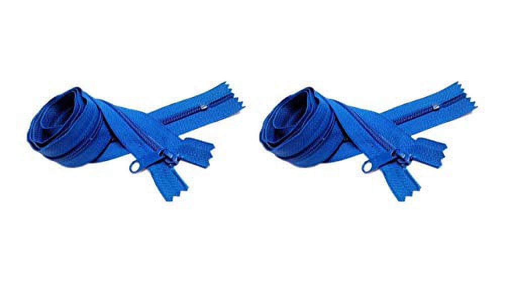 Nylon Coil YKK Victoria Blue #4.5 Handbag Zippers with Long Pull Slider ...