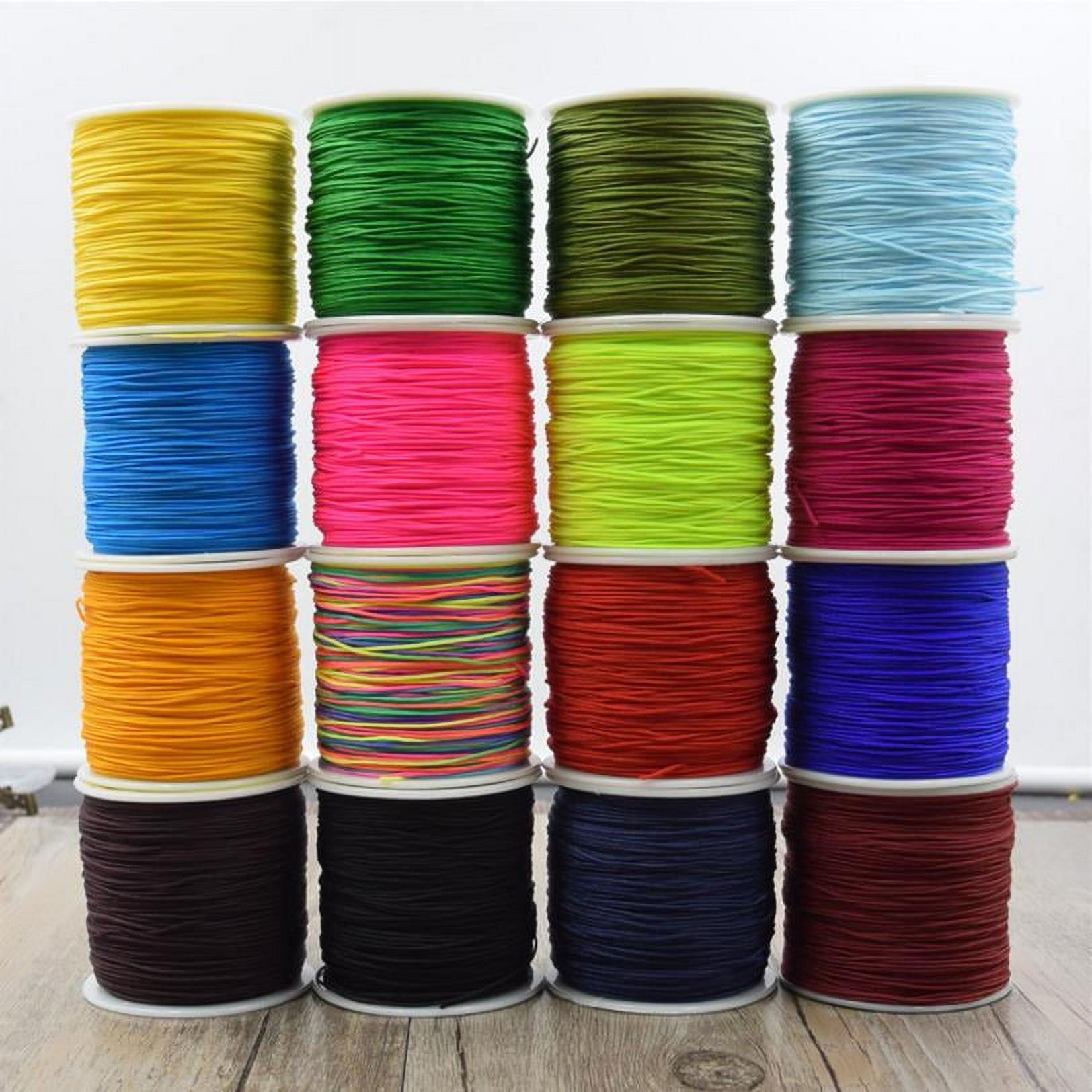 Nylon Cord 100 meters/roll 0.8mm Macrame Thread Rattail Braided Knot ...