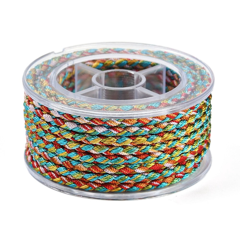 Nylon Cord with Metallic Threads for Bracelet Jewelry Making Macrame ...