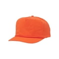 Adjustable Nylon Crinkle Neon Orange Golf Cap - Snapback, One Size ...