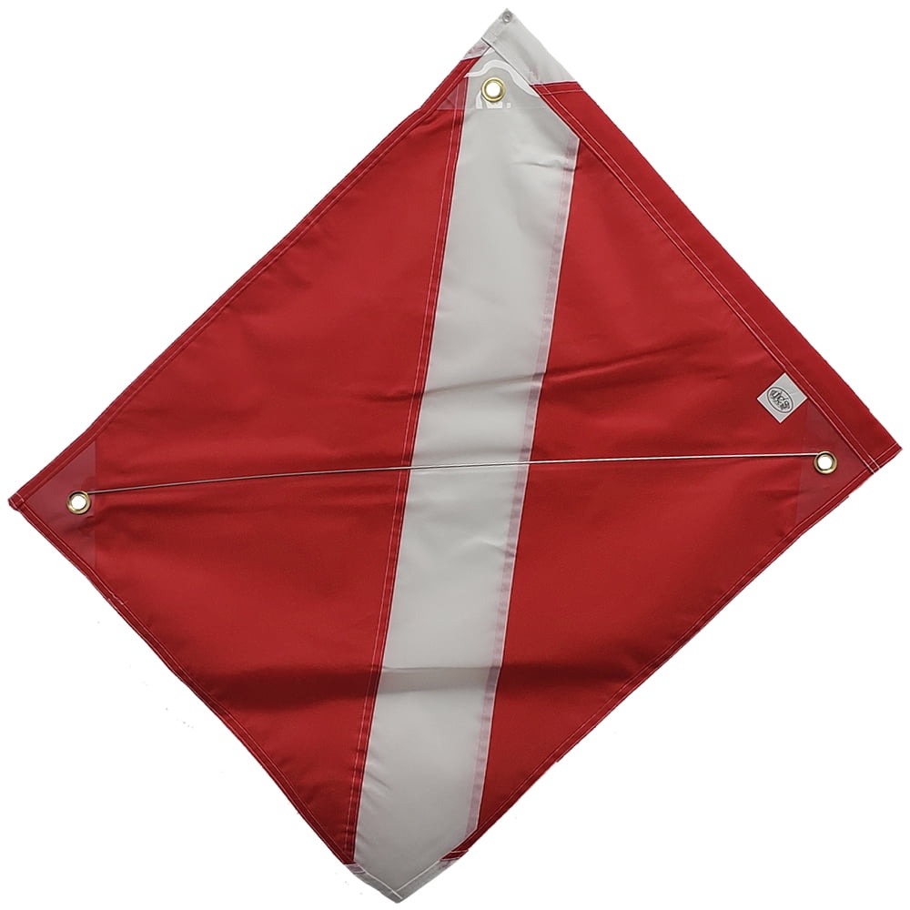 14x18 Nylon Scuba Dive Flag with Steel Wire Stiffener - Durable Dive ...