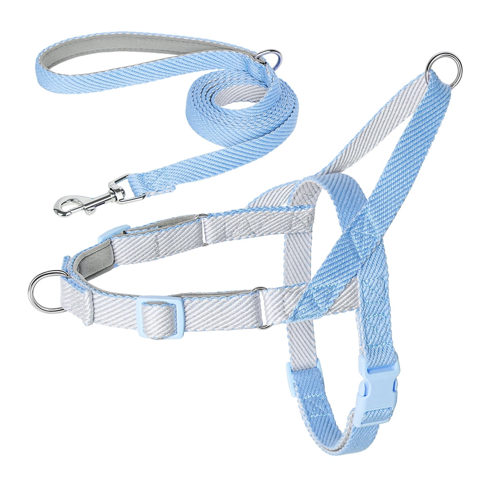 Nylon Dog Harness Leash Set Adjustable Pet Training Harnesses No Pull ...