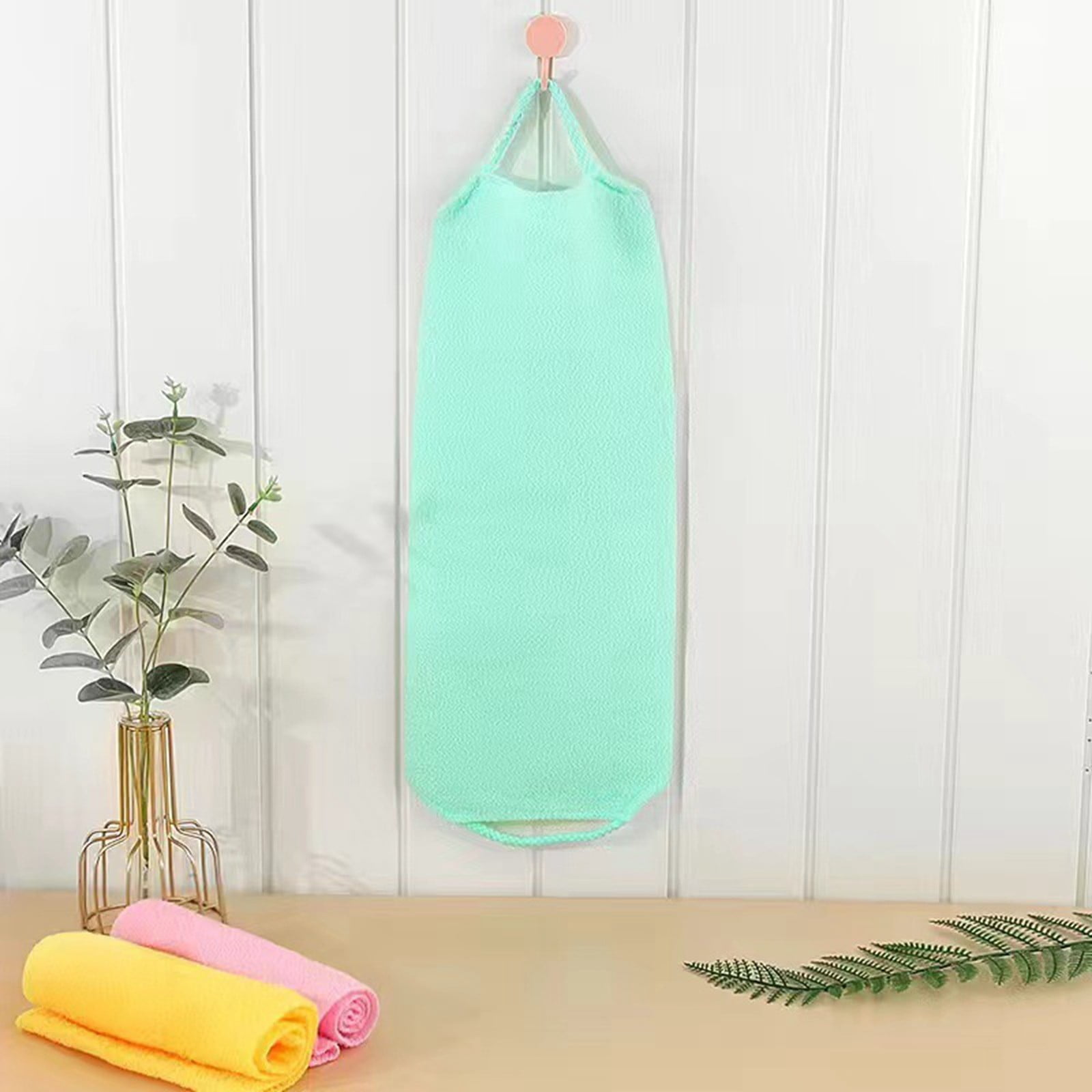 Nylon Drawstring Bath Brush Back Scrubber For Shower Back Scrubber With ...