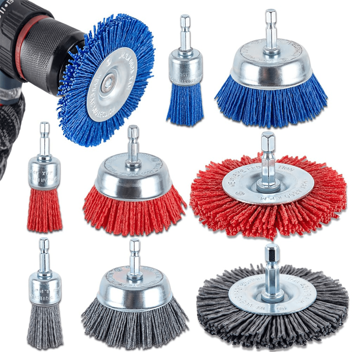 Nylon Filament Brush-Abrasive Filament Nylon Wire Bristle Drill Wheel ...