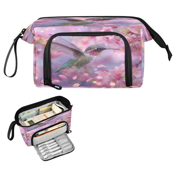 Nylon Fish Mouth Pencil Case with Large Capacity Zipper Pencil Pouch ...