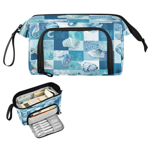 Nylon Fish Mouth Pencil Case with Large Capacity Zipper Pencil Pouch ...