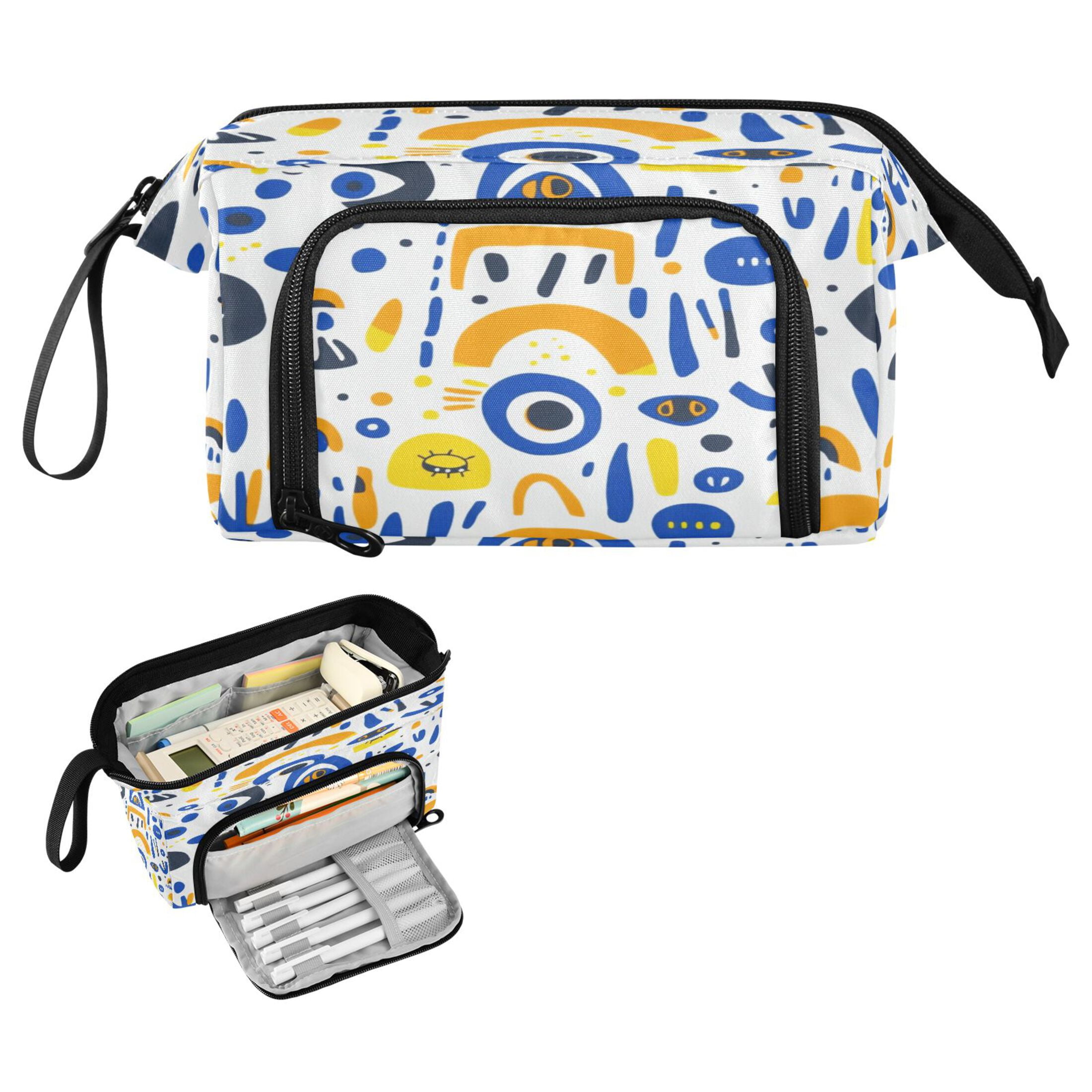 Nylon Fish Mouth Pencil Case with Large Capacity Zipper Pencil Pouch ...