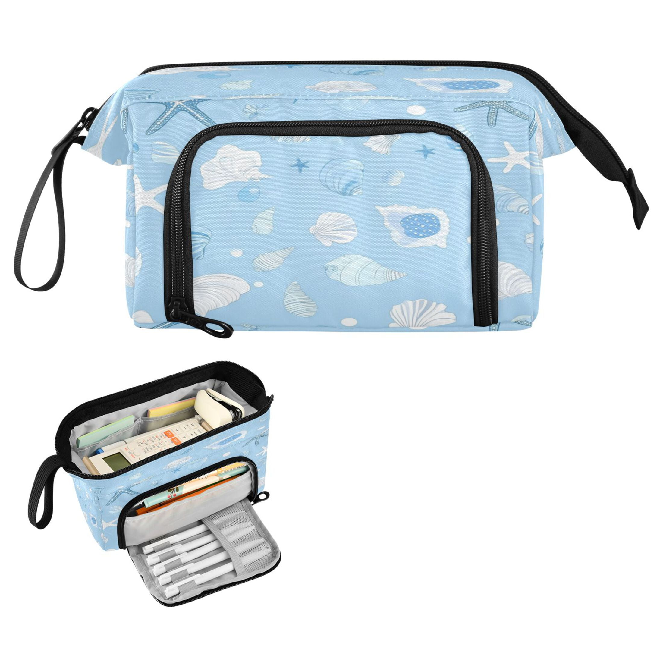 Nylon Fish Mouth Pencil Case with Large Capacity Zipper Pencil Pouch ...