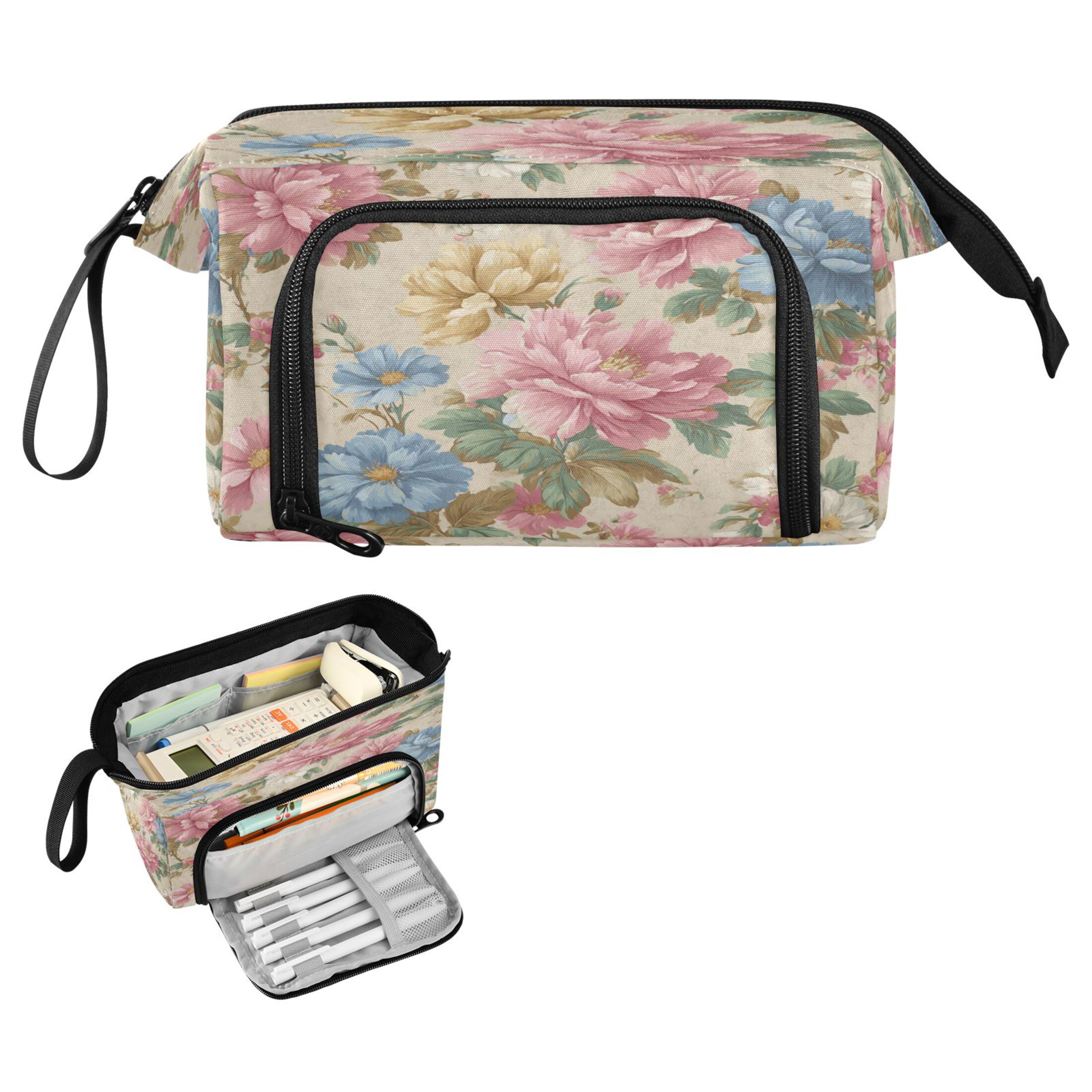Nylon Fish Mouth Pencil Case with Large Capacity Zipper Pencil Pouch ...