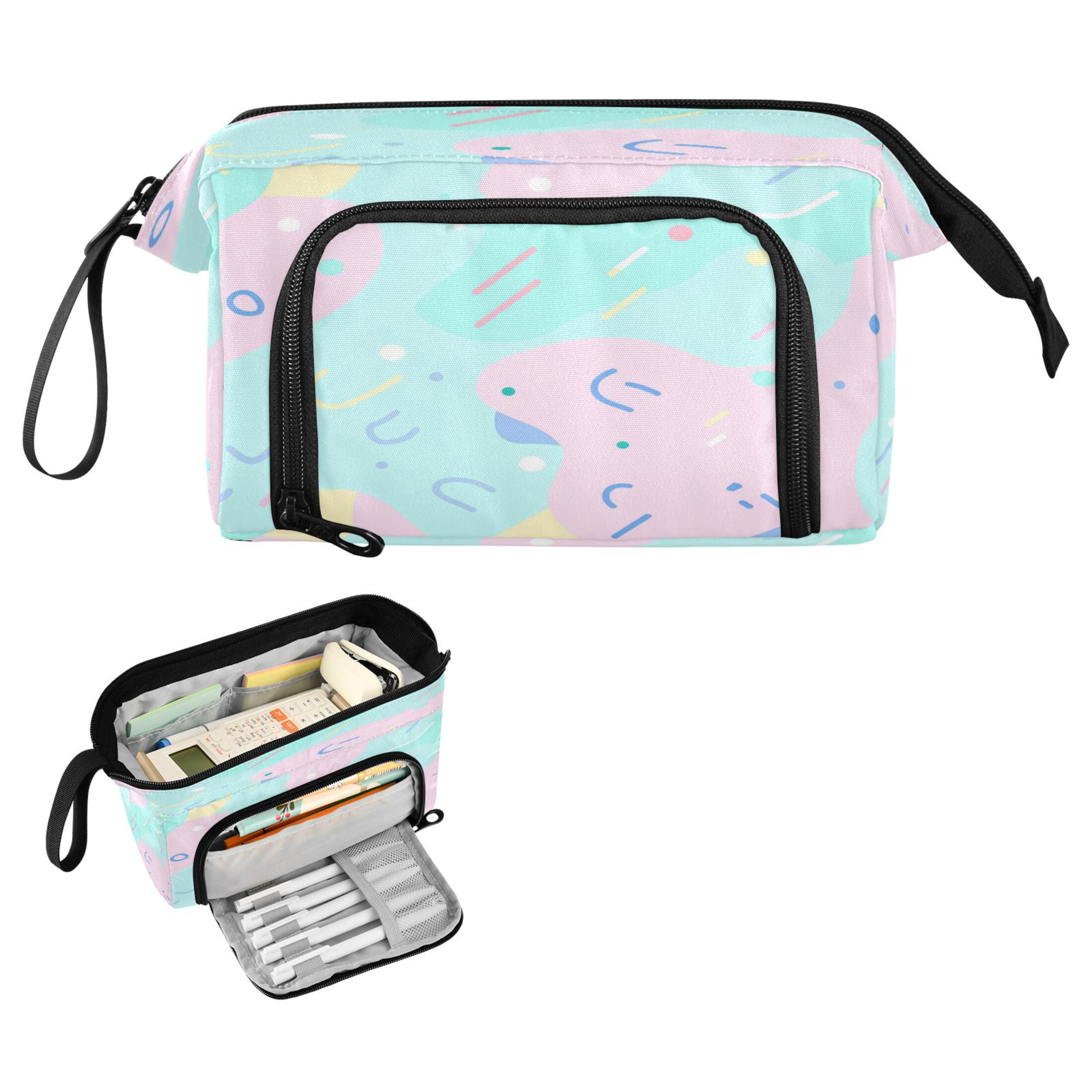 Nylon Fish Mouth Pencil Case with Large Capacity Zipper Pencil Pouch ...