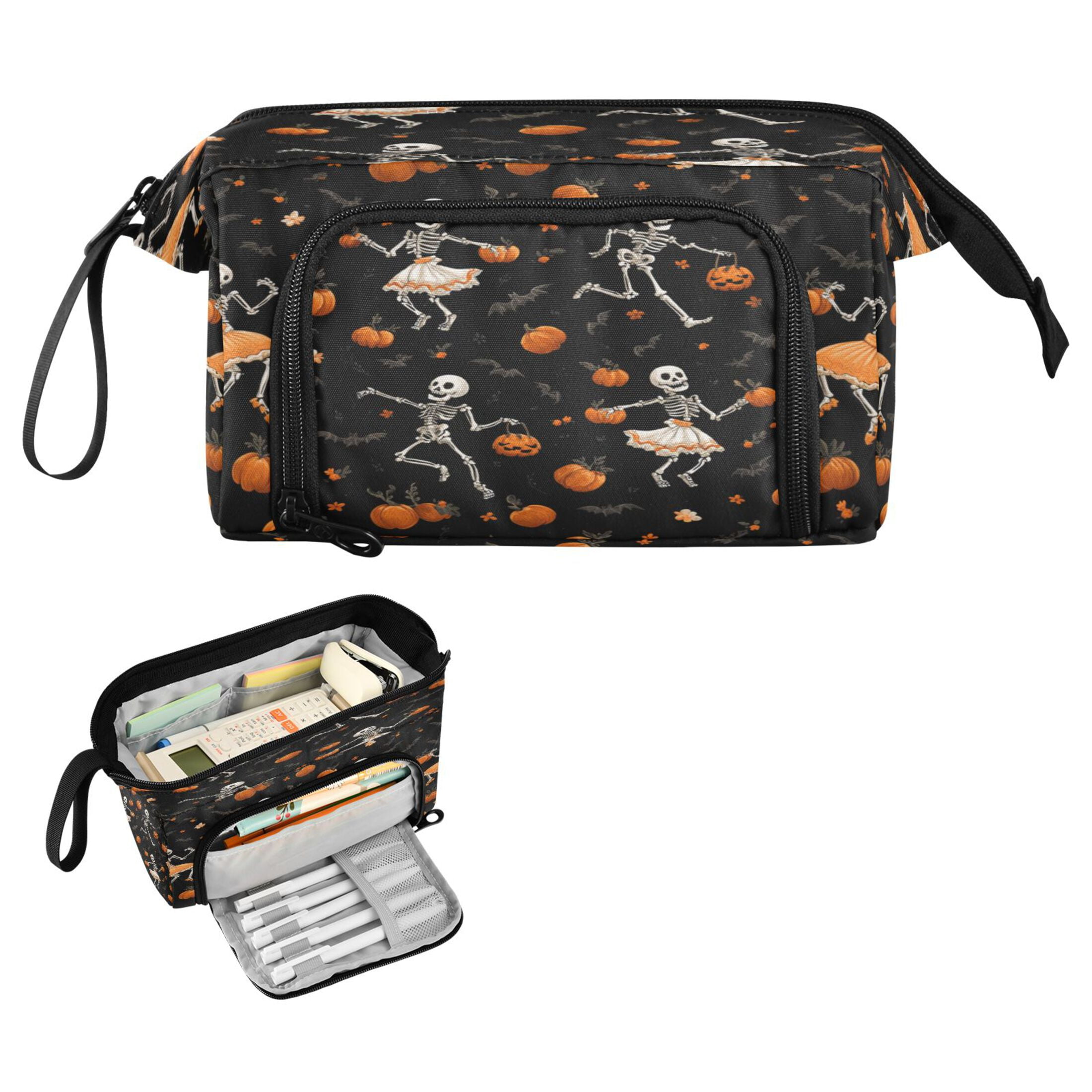 Nylon Fish Mouth Pencil Case with Large Capacity Zipper Pencil Pouch ...