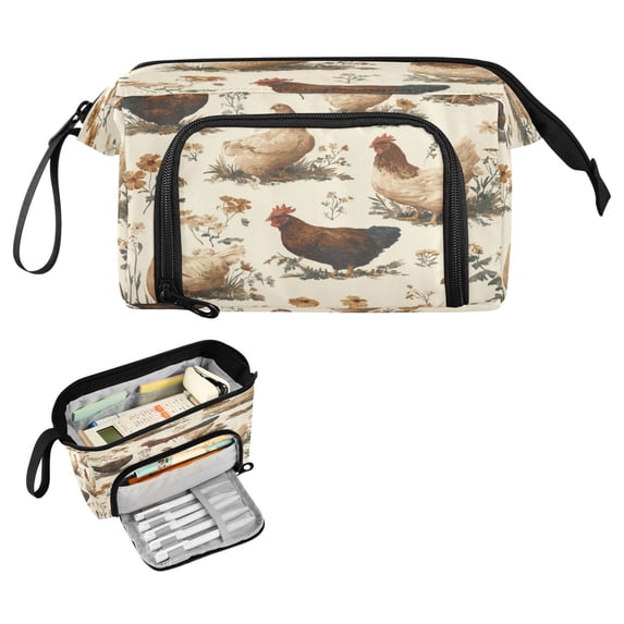 Nylon Fish Mouth Pencil Case with Large Capacity Zipper Pencil Pouch ...