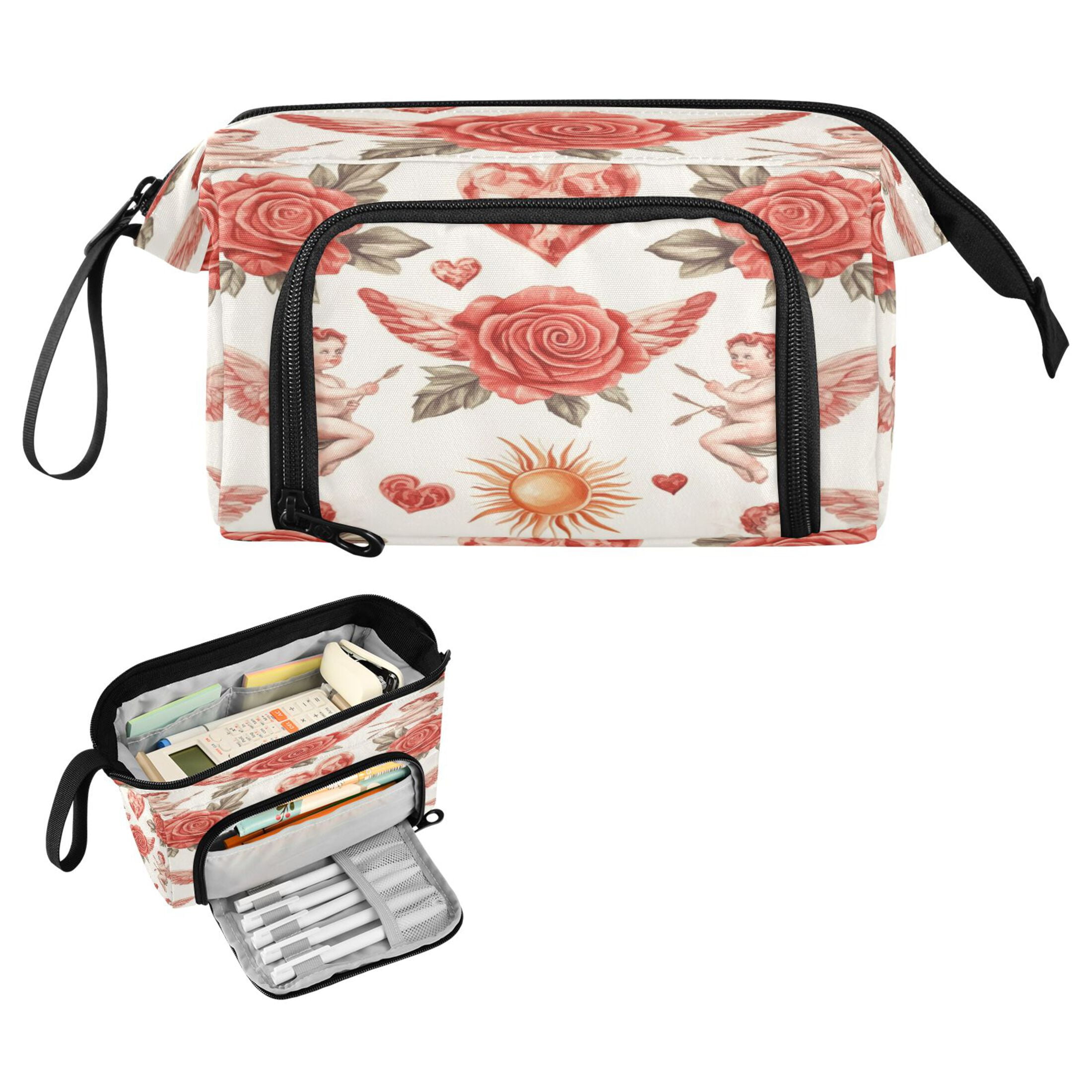 Nylon Fish Mouth Pencil Case with Large Capacity Zipper Pencil Pouch ...