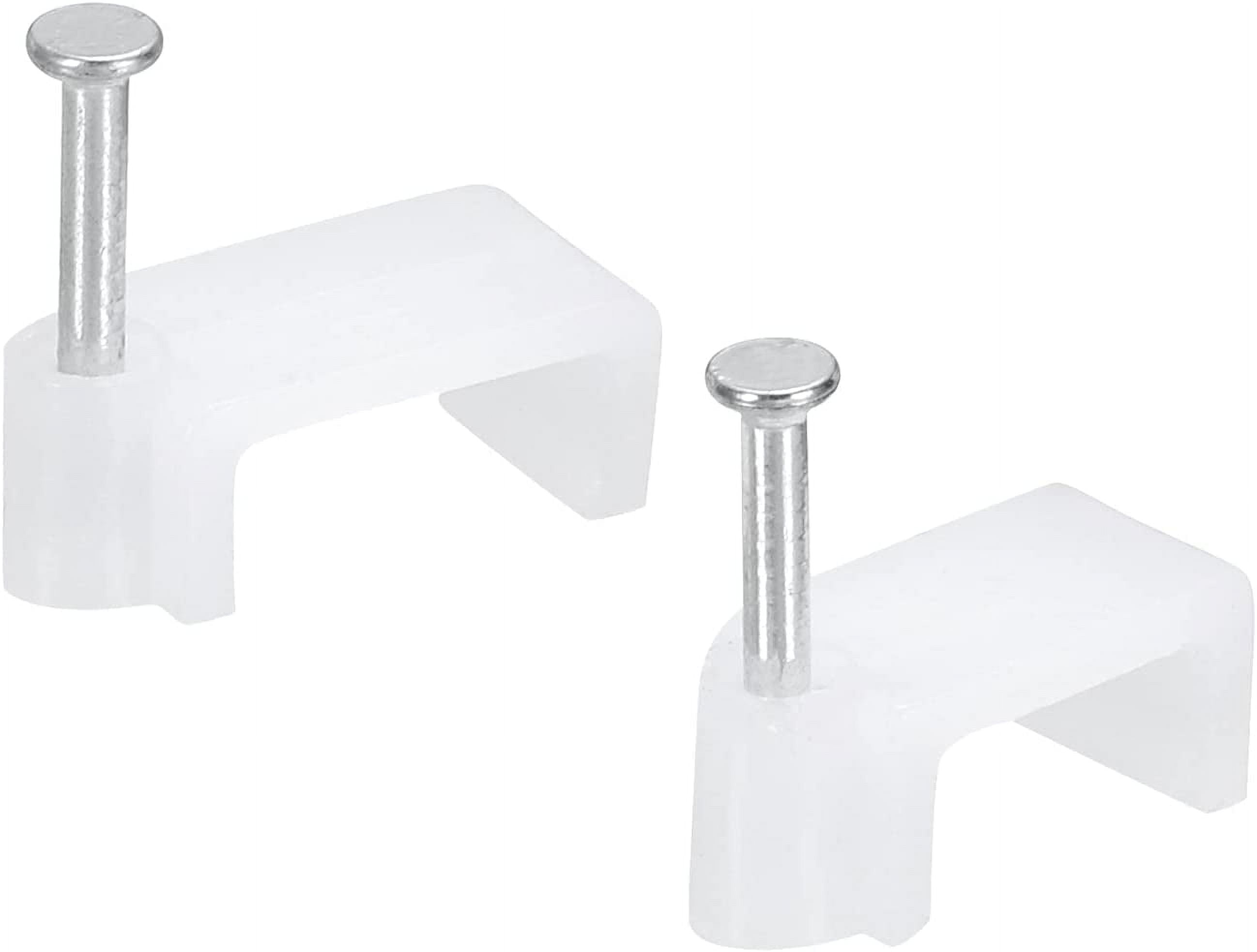 Nylon Flat Square Cable Clip Nails White, Fit Cable Dia 10mm and 12mm ...