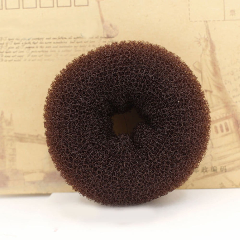 Nylon Hair Bun Styling Ring Tool, Large 3.9" Diameter, 0.53 oz, Coffee ...