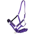 Nylon Horse Halter Nylon Padded Lead Rope Tack Purple Bling Rodeo ...