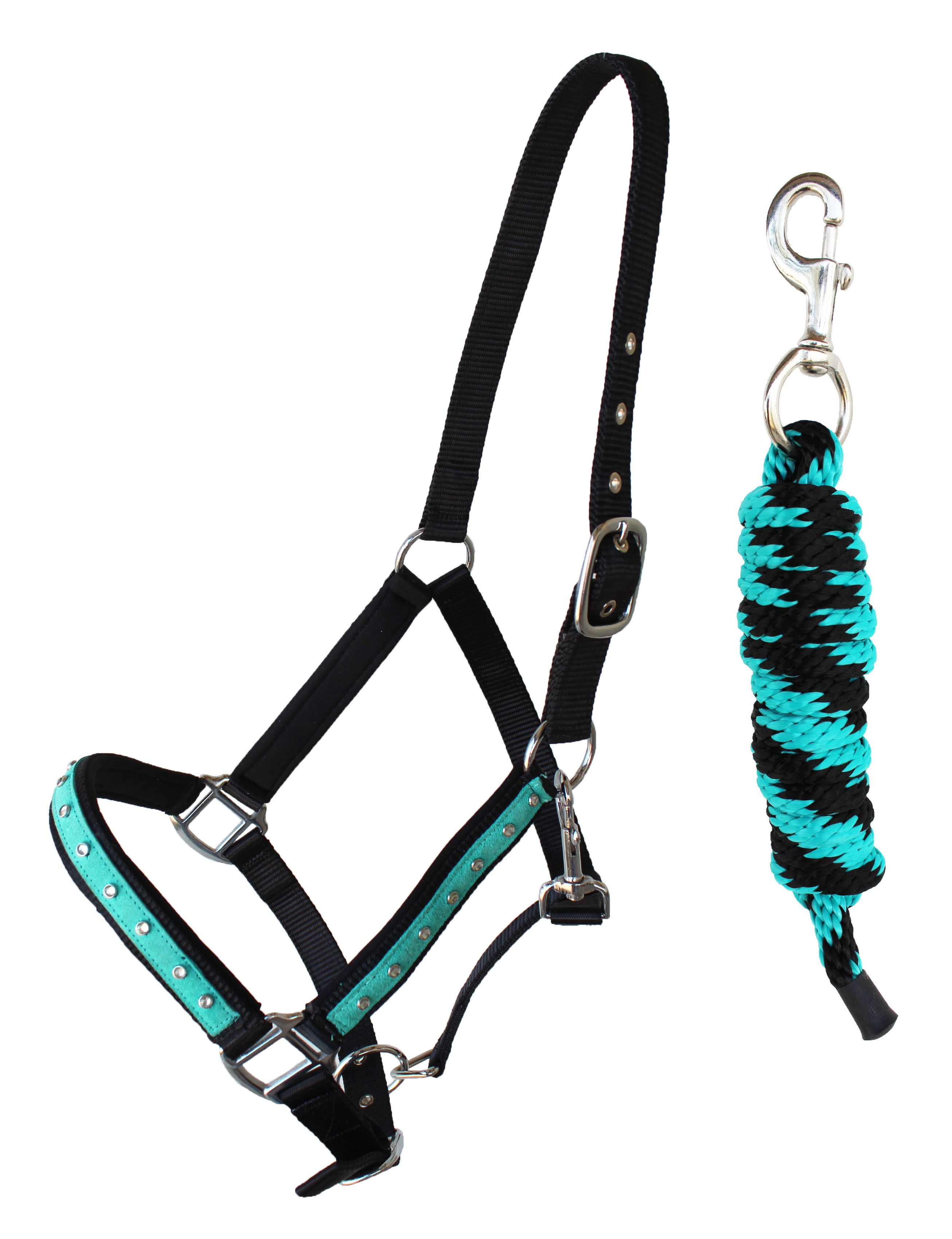Challenger Double Stitched Nylon Horse Halter with Neoprene Padding, SS ...