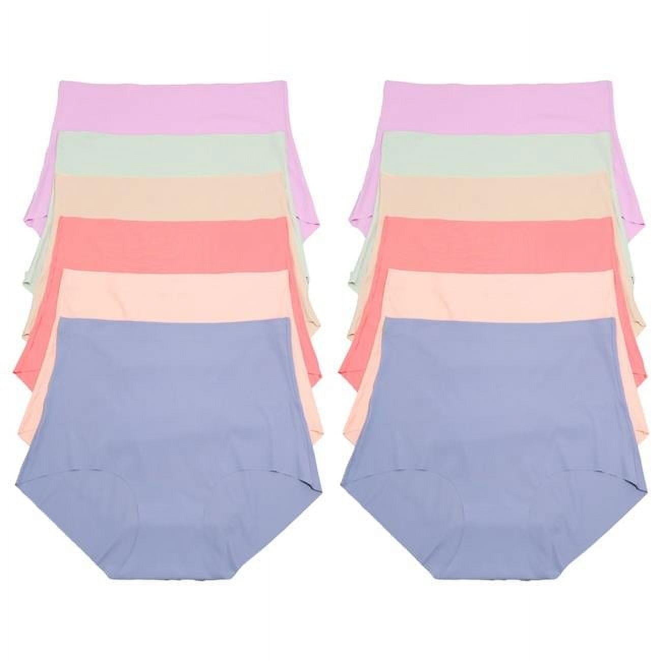 Nylon Laser Cut High Waist Full Coverage Briefs, Assorted Color ...