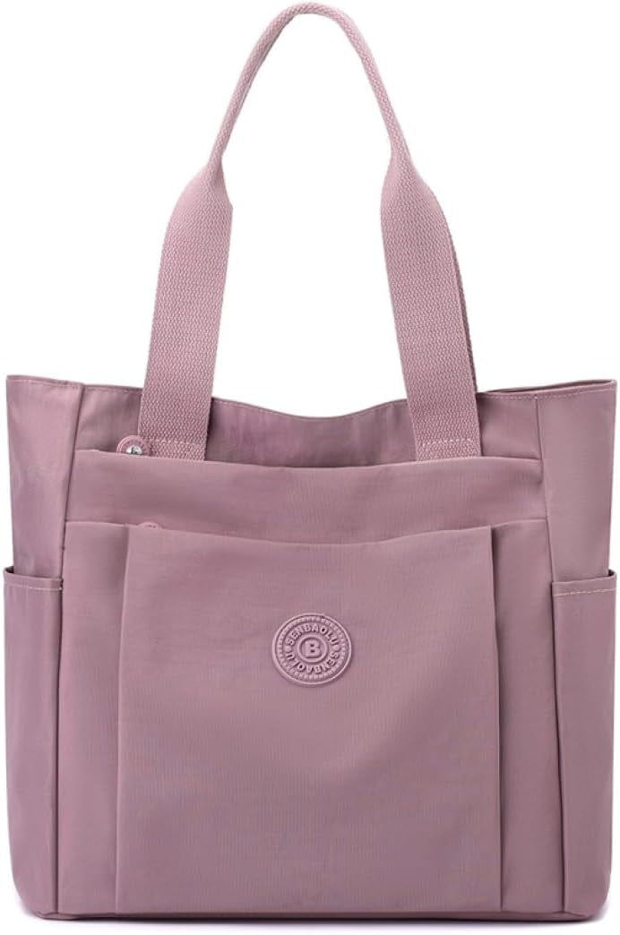 Nylon Lightweight Handbag for Women Tote Purses Multi-pocket Shoulder ...