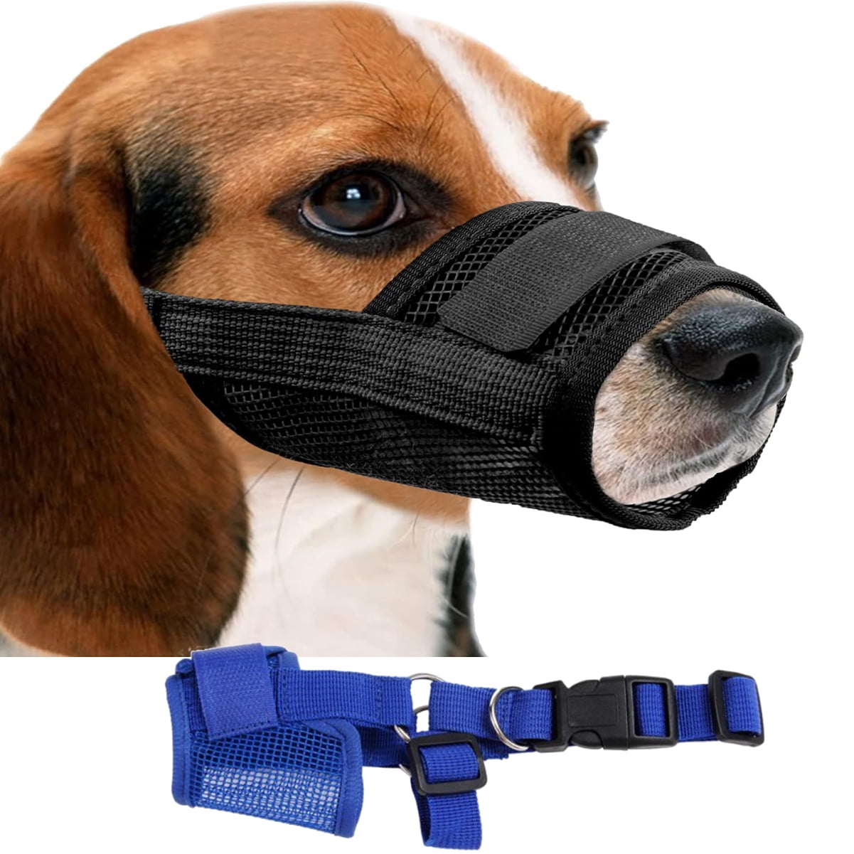 Nylon Mesh Breathable Dog Mouth Cover, Quick Fit Dog Muzzle with ...