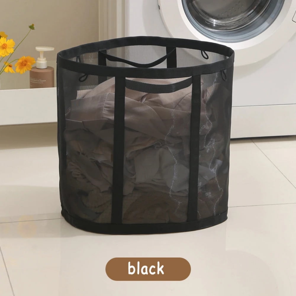 Nylon Mesh Laundry Basket, Foldable Wall Mounted, Suitable for Various ...