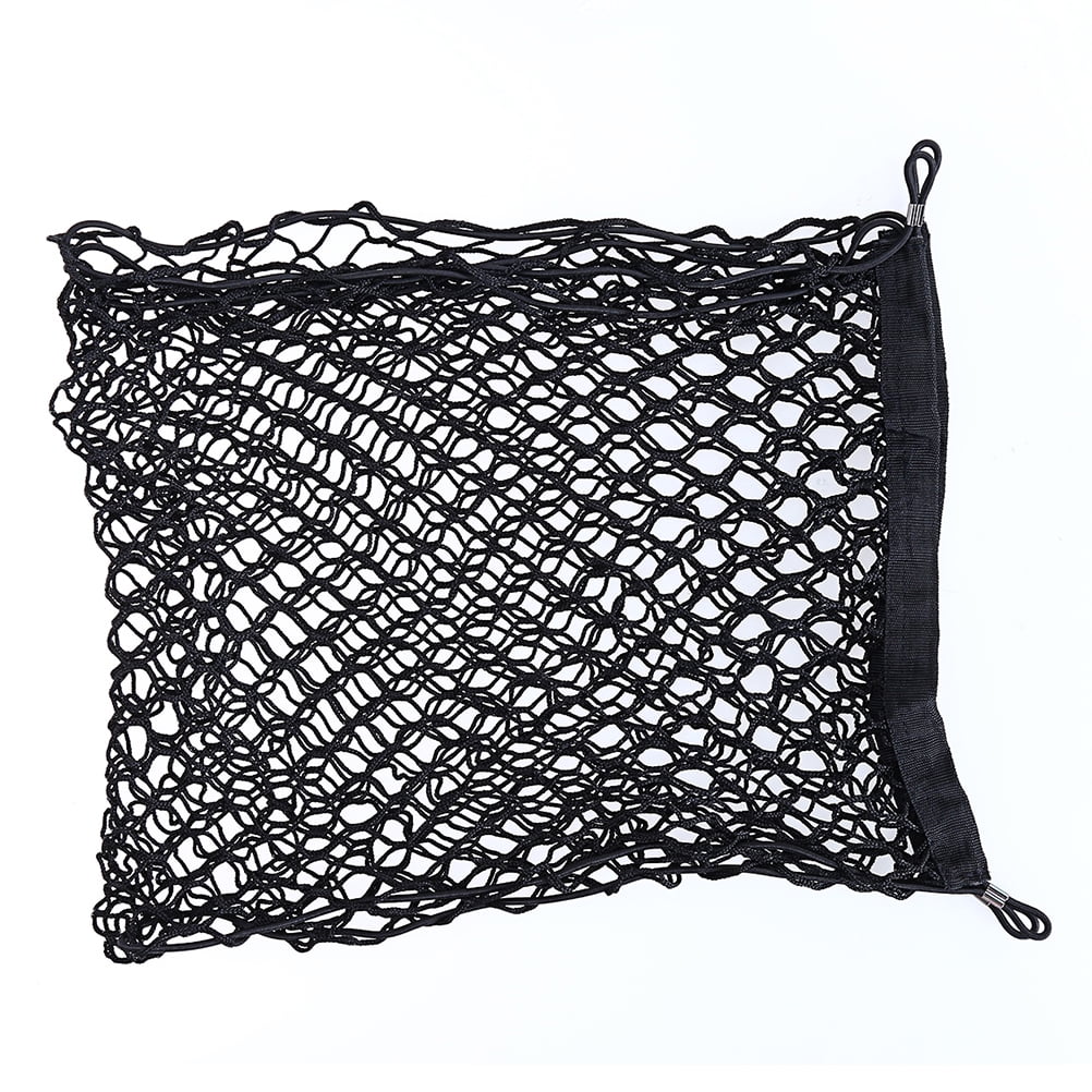 NIAIZEK Universal Black Nylon Trunk Organizer Net Double Layers Cargo ...