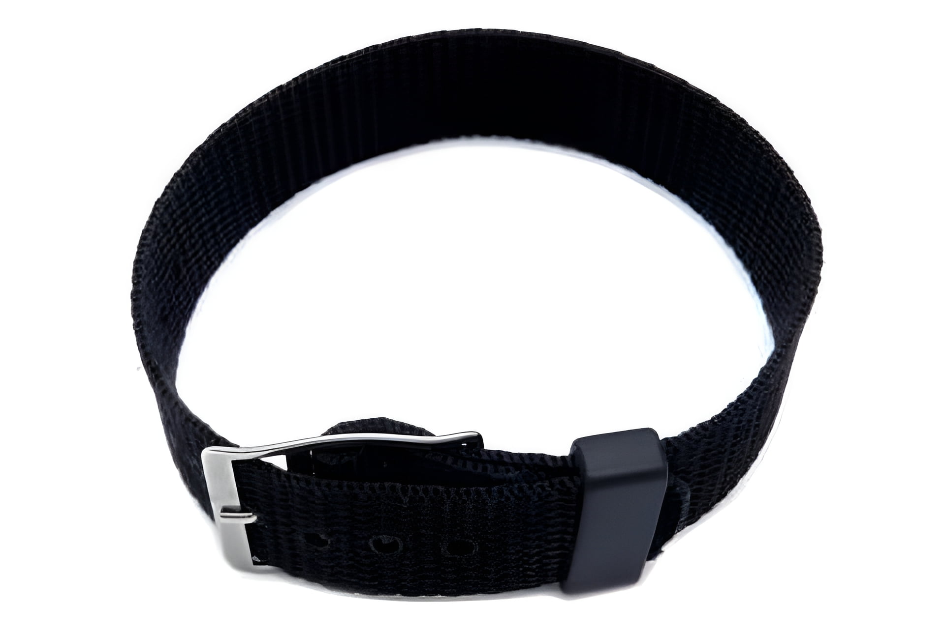 Nylon One Piece Slip Thru 20mm Black Watch Strap - Walmart.com
