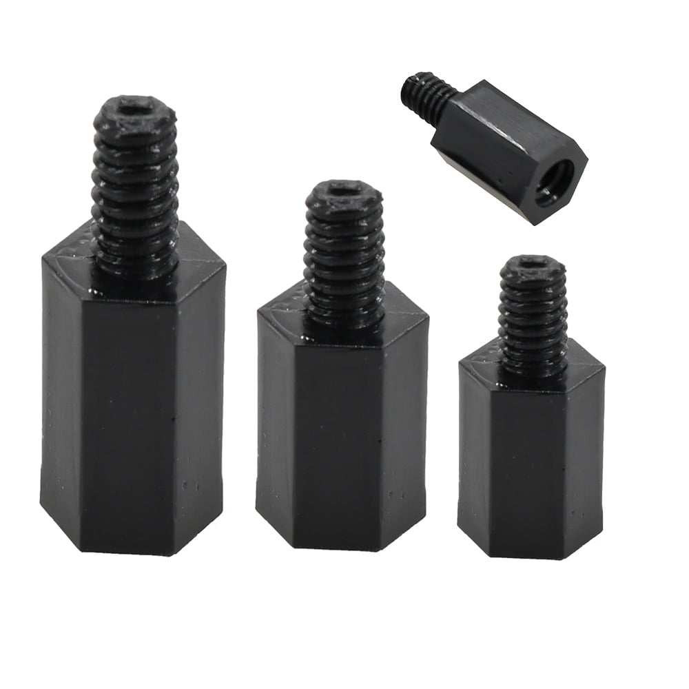 Nylon PCB Standoff M2 M2.5 M3 M4 Black Plastic Screw Standoffs Nut ...