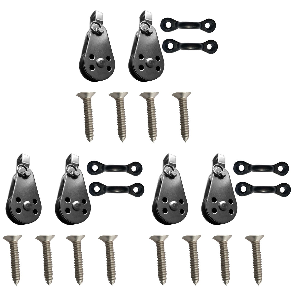 Nylon Pad Kayaks Stainless Steel Anchor Trolley 3 Pieces C-shaped ...