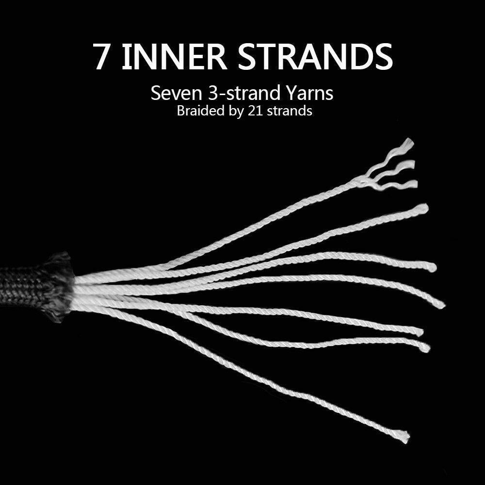 Nylon Paracord Parachute Cord Rope 550 Mil Spec Type III 7 Strand 50FT ...