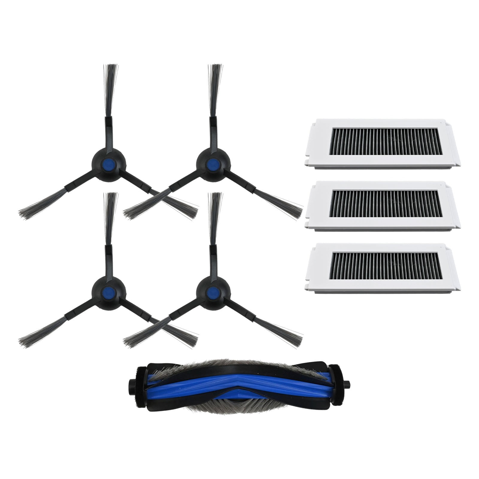 Nylon+Plastic+Filter Paper Main Side Brush Filter Kit For ECOVACS N30 ...
