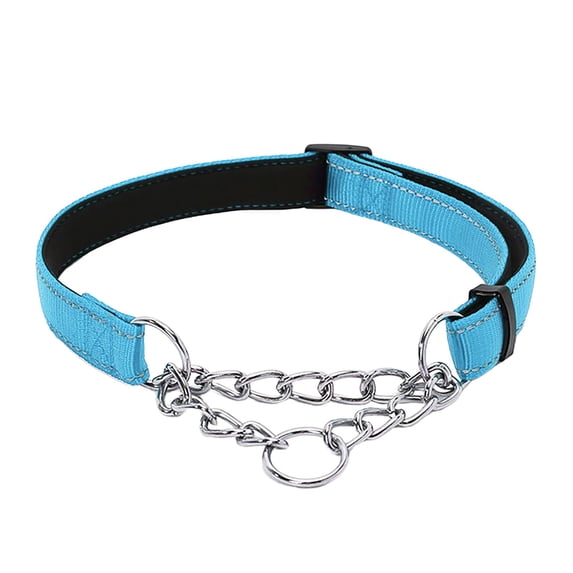 Nylon Reflective Dog Collar for Training and Daily Walking with Soft P ...