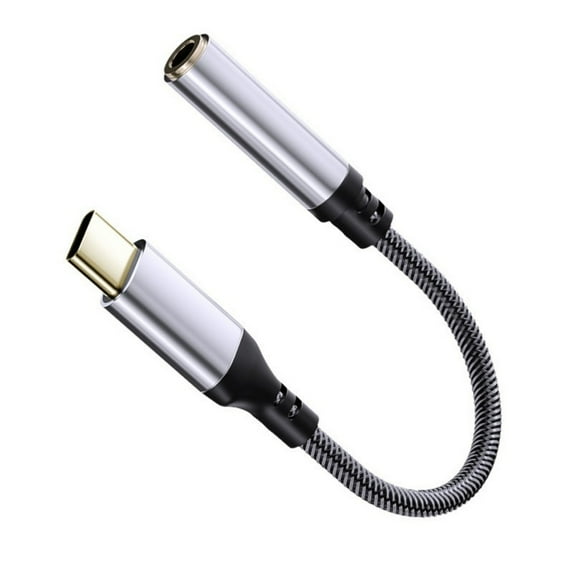 Nylon Reinforced Cord Cable USB C To 3.5mm Auxiliary Converter Cable ...