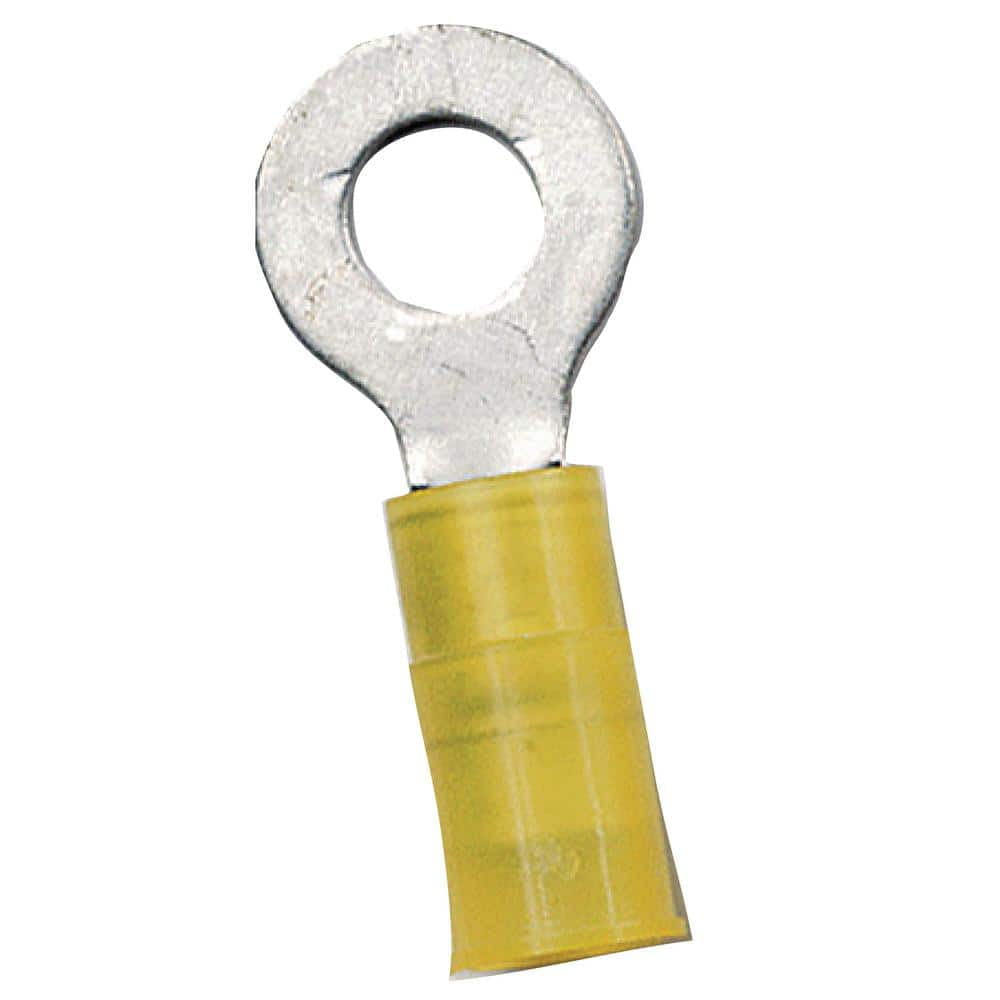 Nylon Ring Terminal, 12-10 Wire Range,1/4 in. Fastener (100-Piece ...