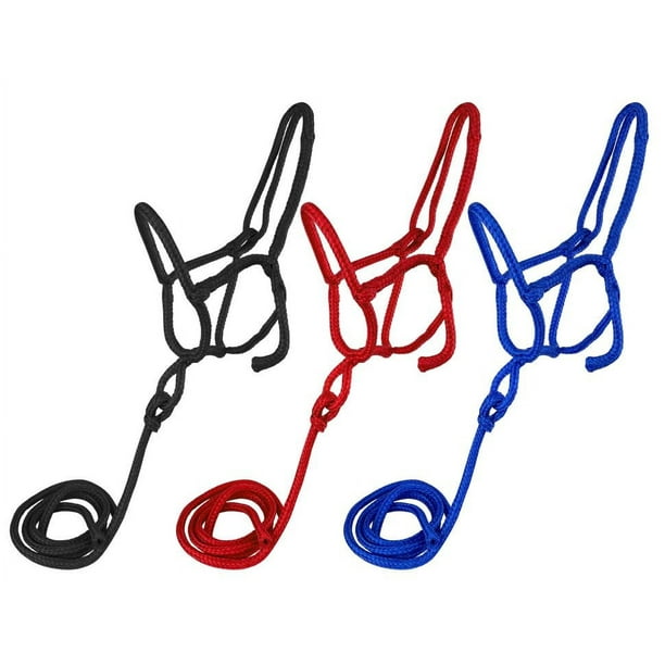 Nylon Rope Shipping Halter w/ Lead (Black) - Walmart Business Supplies